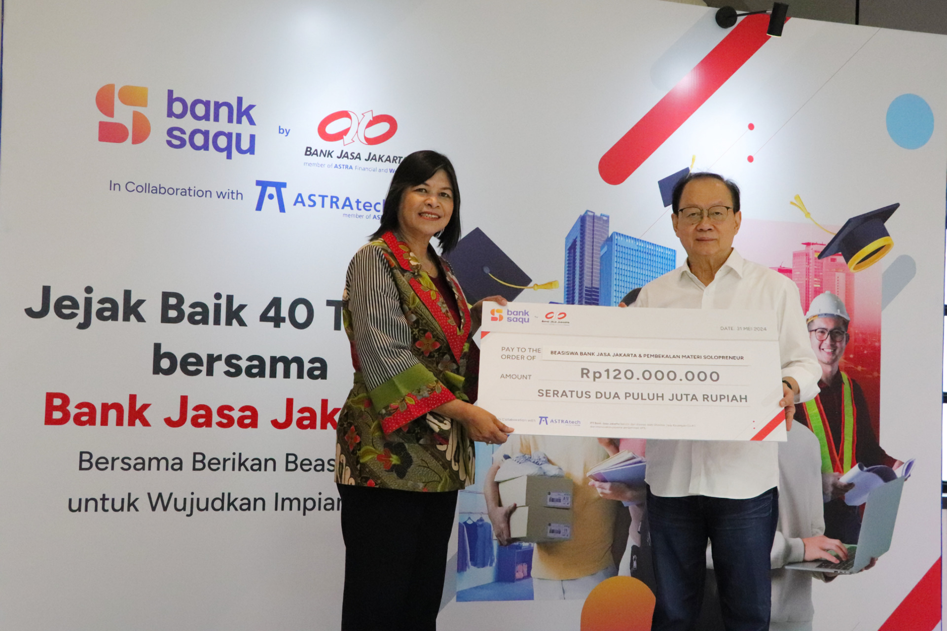 40 Tahun Berkarya, Bank Jasa Jakarta Beri Beasiswa pada Mahasiswa ASTRAtech