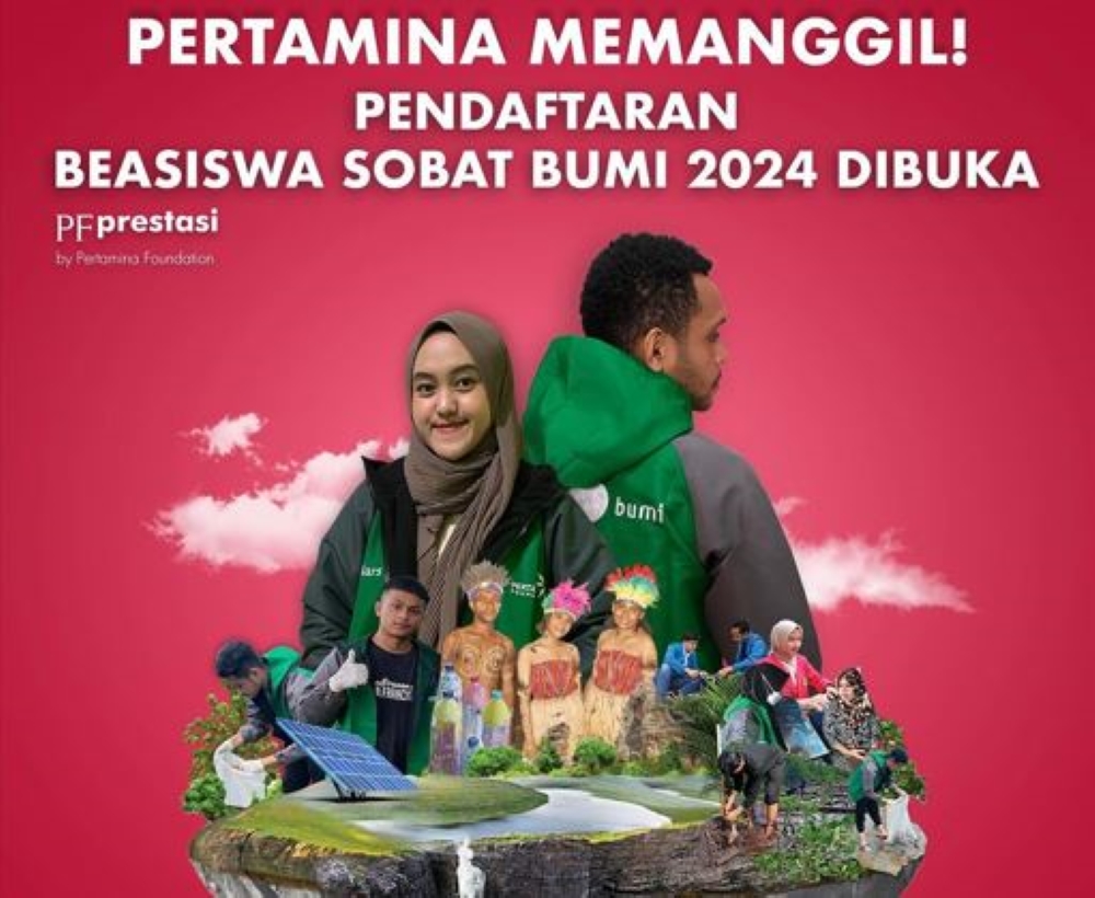 Pendaftaran Beasiswa Pertamina Sobat Bumi 2024 Dibuka, Intip Syarat dan Benefitnya