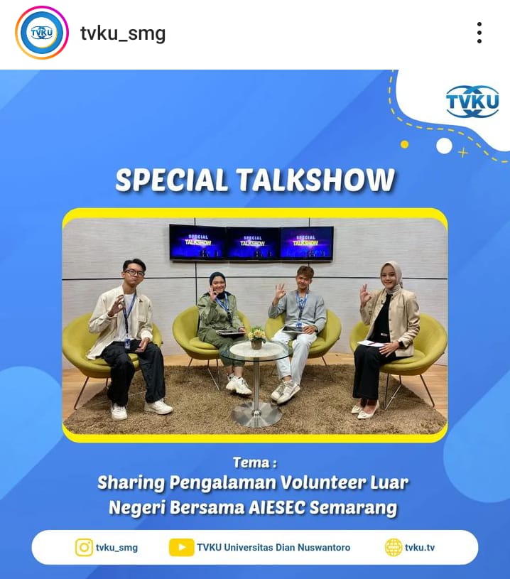 AIESEC in Semarang dan TVKU Semarang Bersinergi dalam Talkshow Outgoing ...