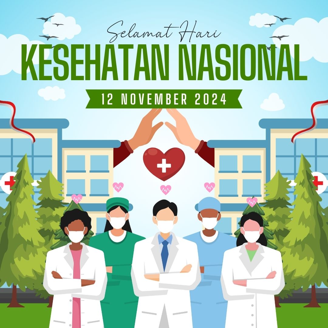 Poster Hari Kesehatan Nasional Ke-60 Tahun 2024