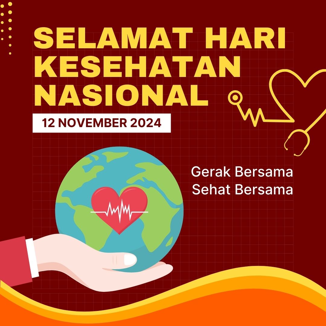 Poster Hari Kesehatan Nasional Ke-60 Tahun 2024