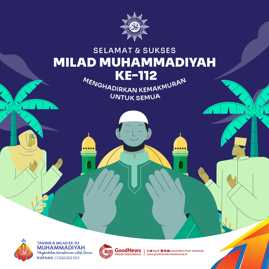 Poster Milad Muhammadiyah ke-112 Tahun 2024
