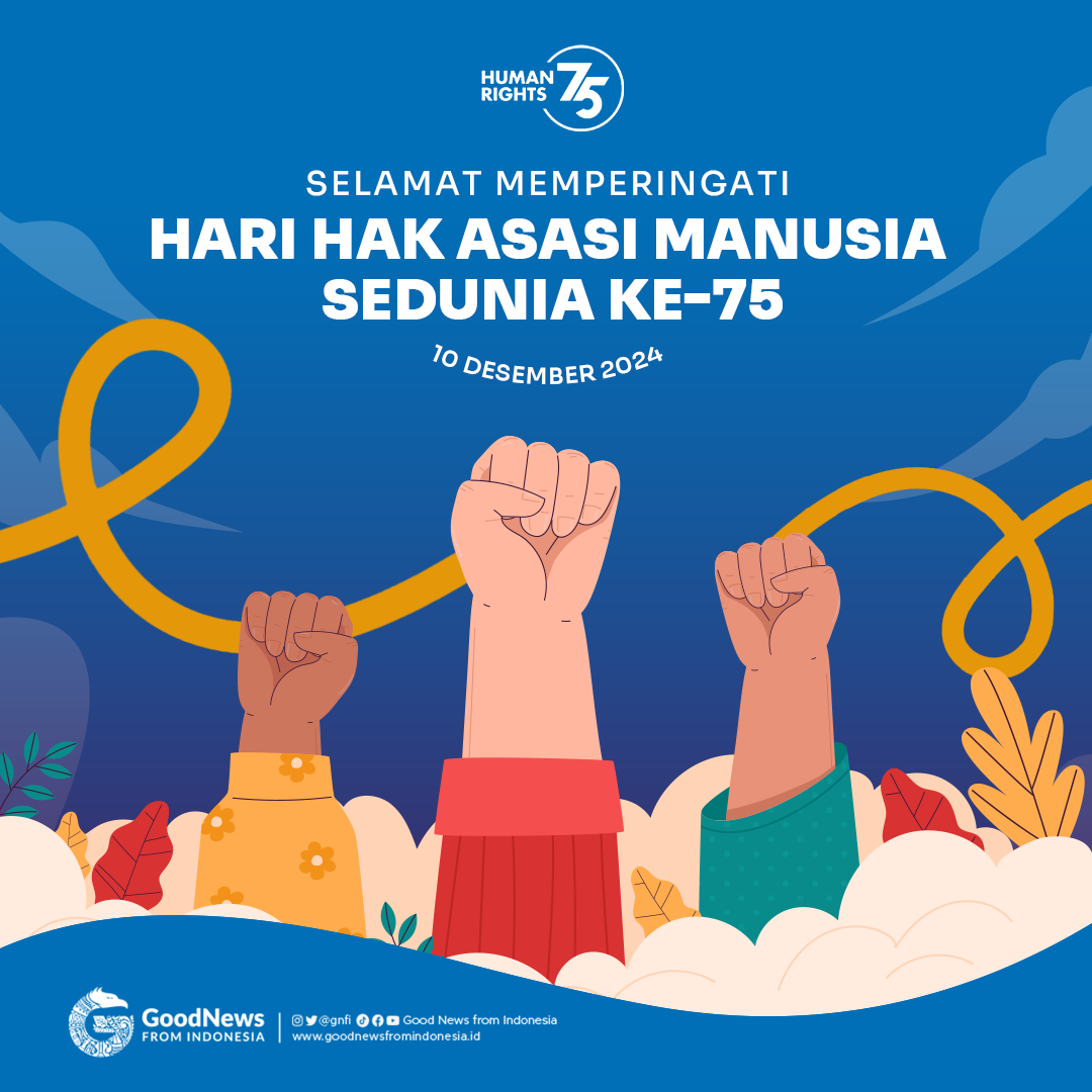 Desain Poster Hari HAM Sedunia ke-75 yang Inspiratif