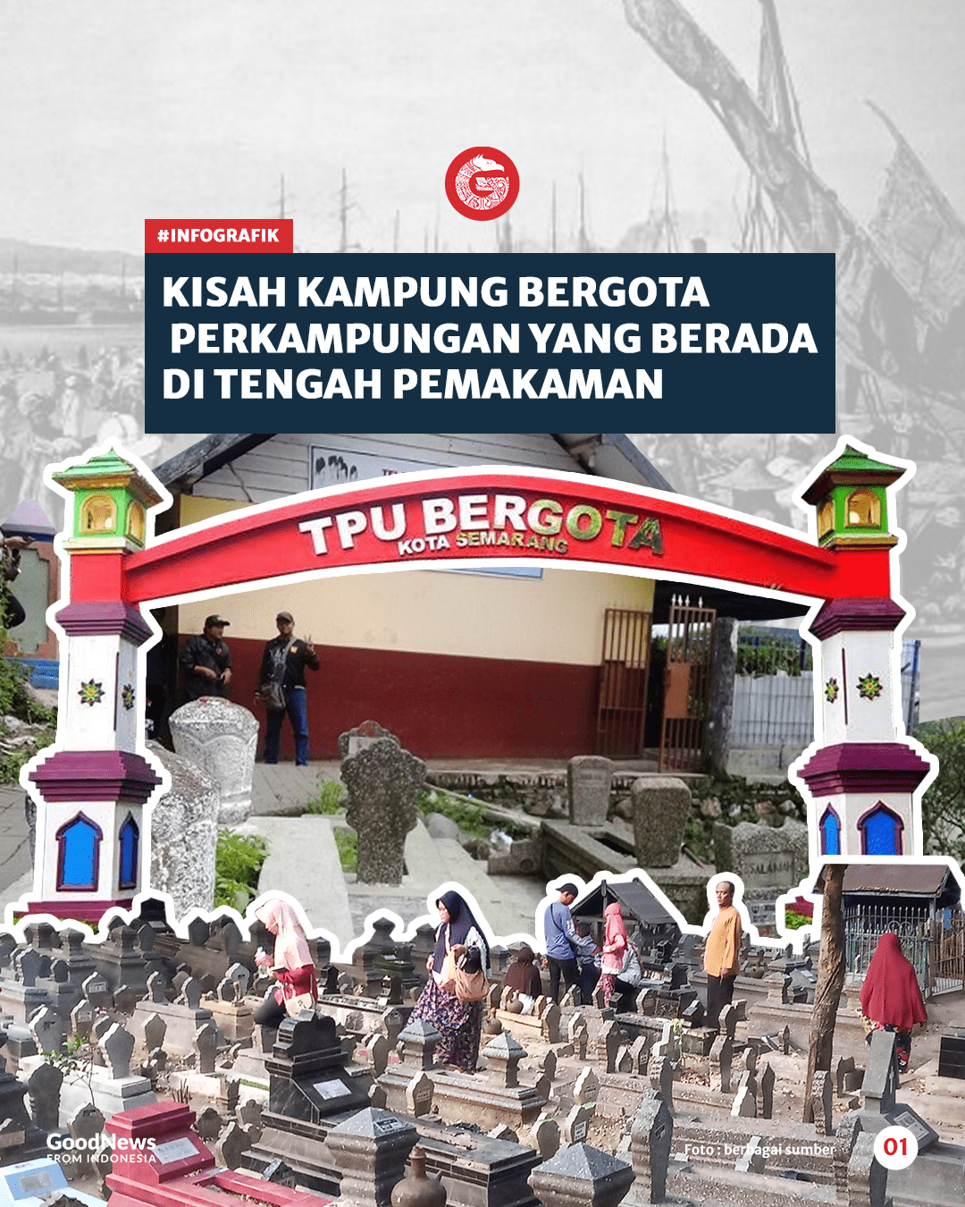 Kisah Kampung Bergota, Perkampungan yang Berada di Tengah Pemakaman