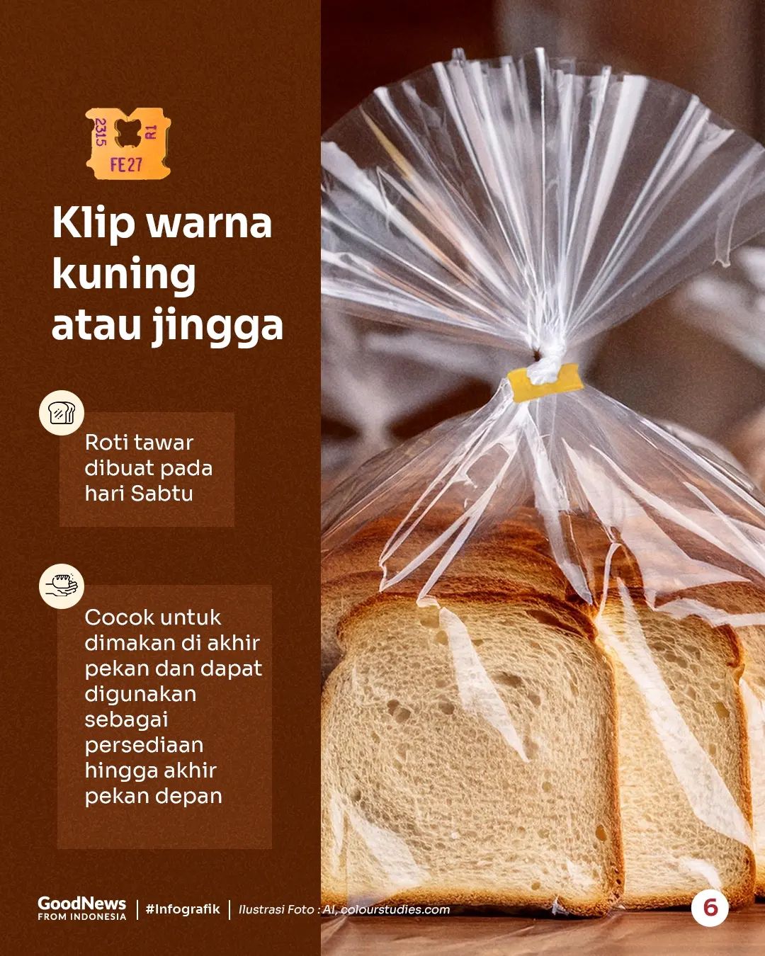 Arti Warna Penjepit Bungkus Roti Tawar