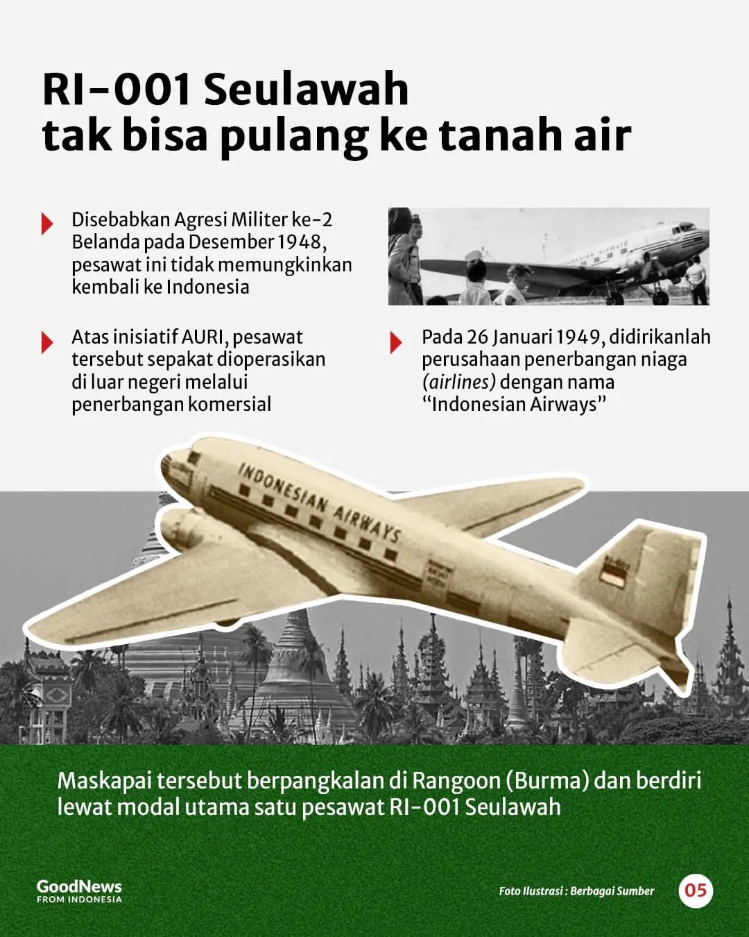 Indonesian Airways, Maskapai Pertama Tanah Air