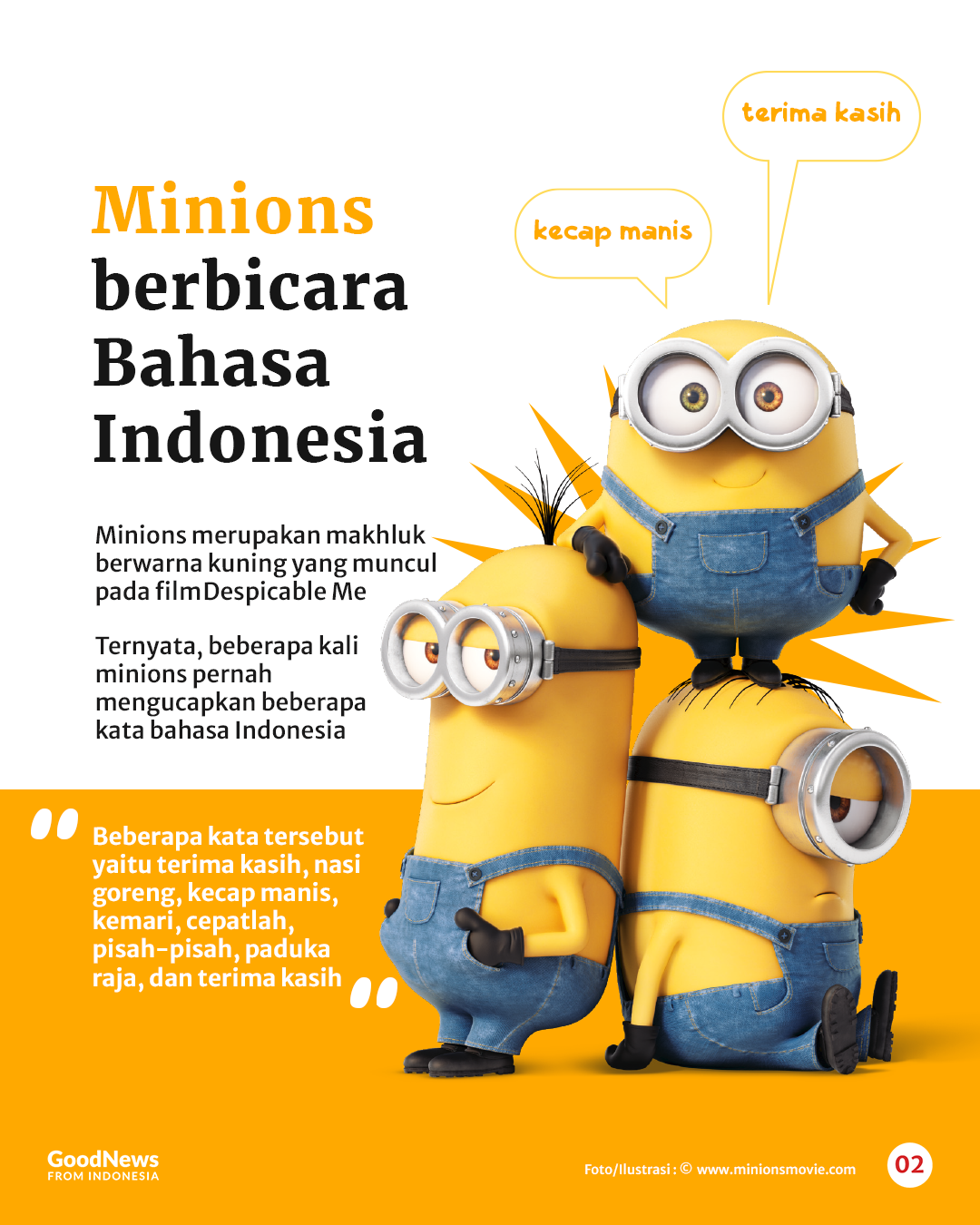 Inilah Alasan Mengapa Minions Berbicara Bahasa Indonesia