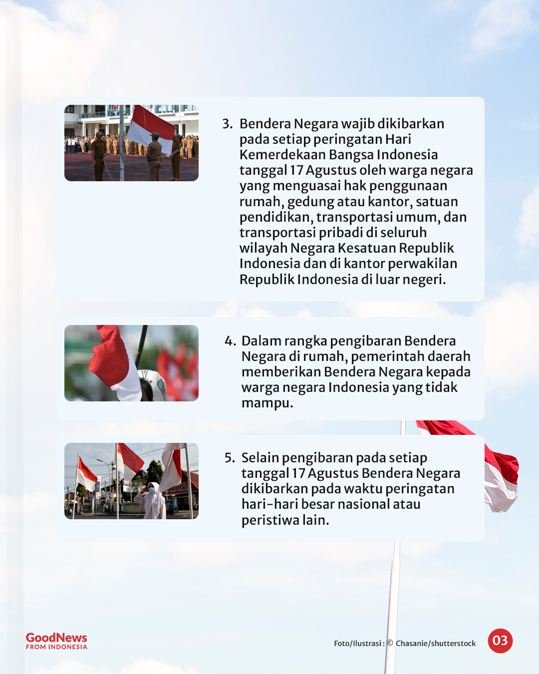 Ketahui Aturan Pemasangan Bendera Merah Putih dan 5 Larangannya