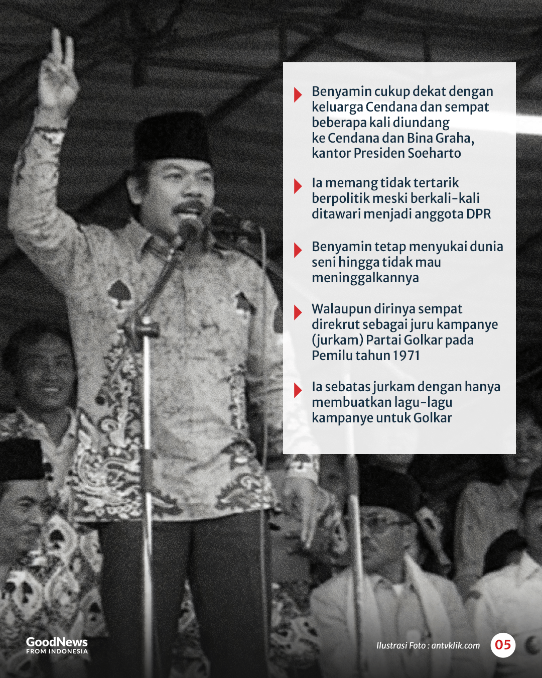 Ketika Benyamin Sueb Tolak Jabatan Menteri Penerangan pada Masa Soeharto