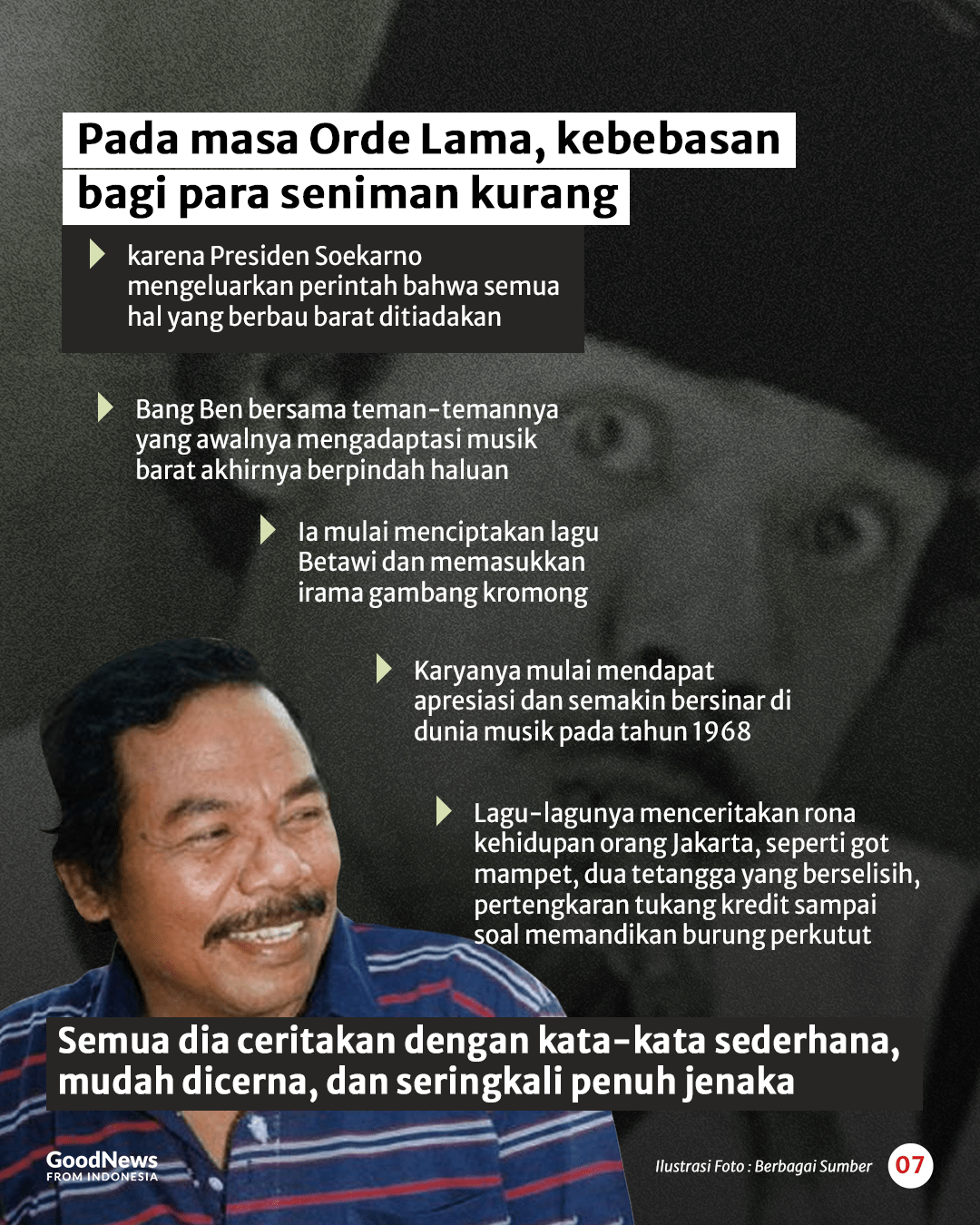Ketika Benyamin Sueb Tolak Jabatan Menteri Penerangan pada Masa Soeharto