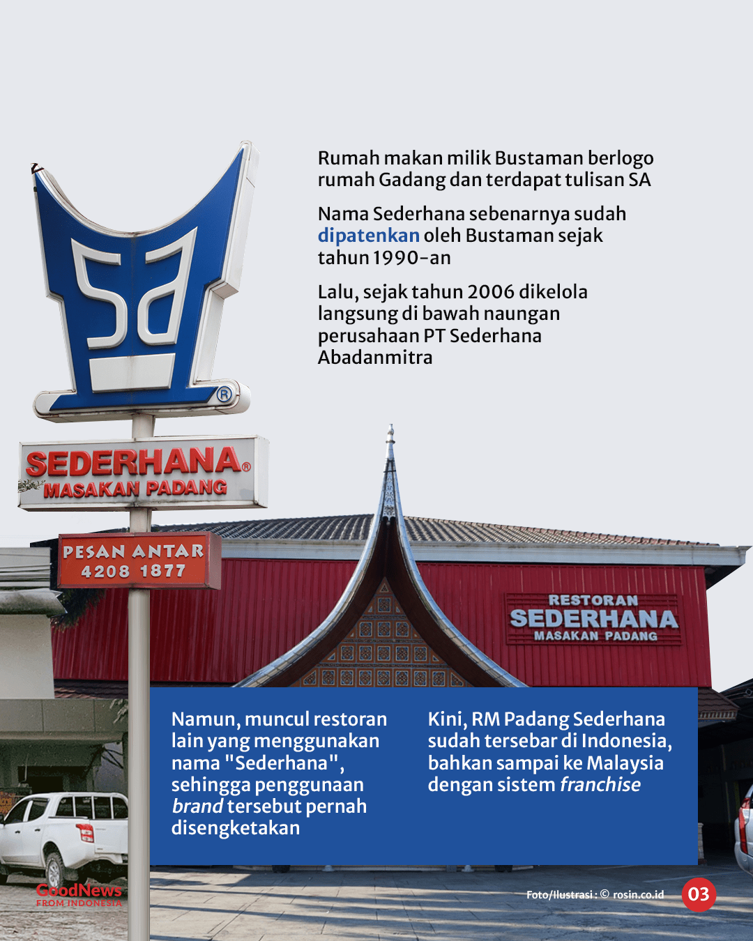 Kisah RM Padang Sederhana dan Perbedaan Kode Huruf pada Logonya