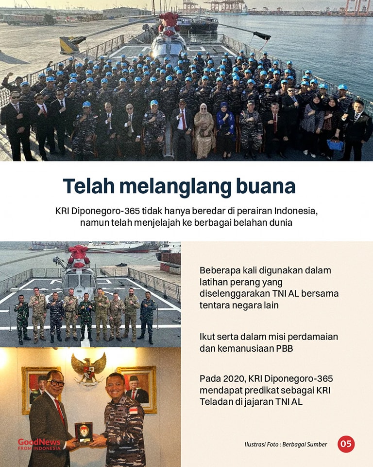 KRI Diponegoro-365, Kapal Perang Indonesia yang Melanglang Buana hingga ...