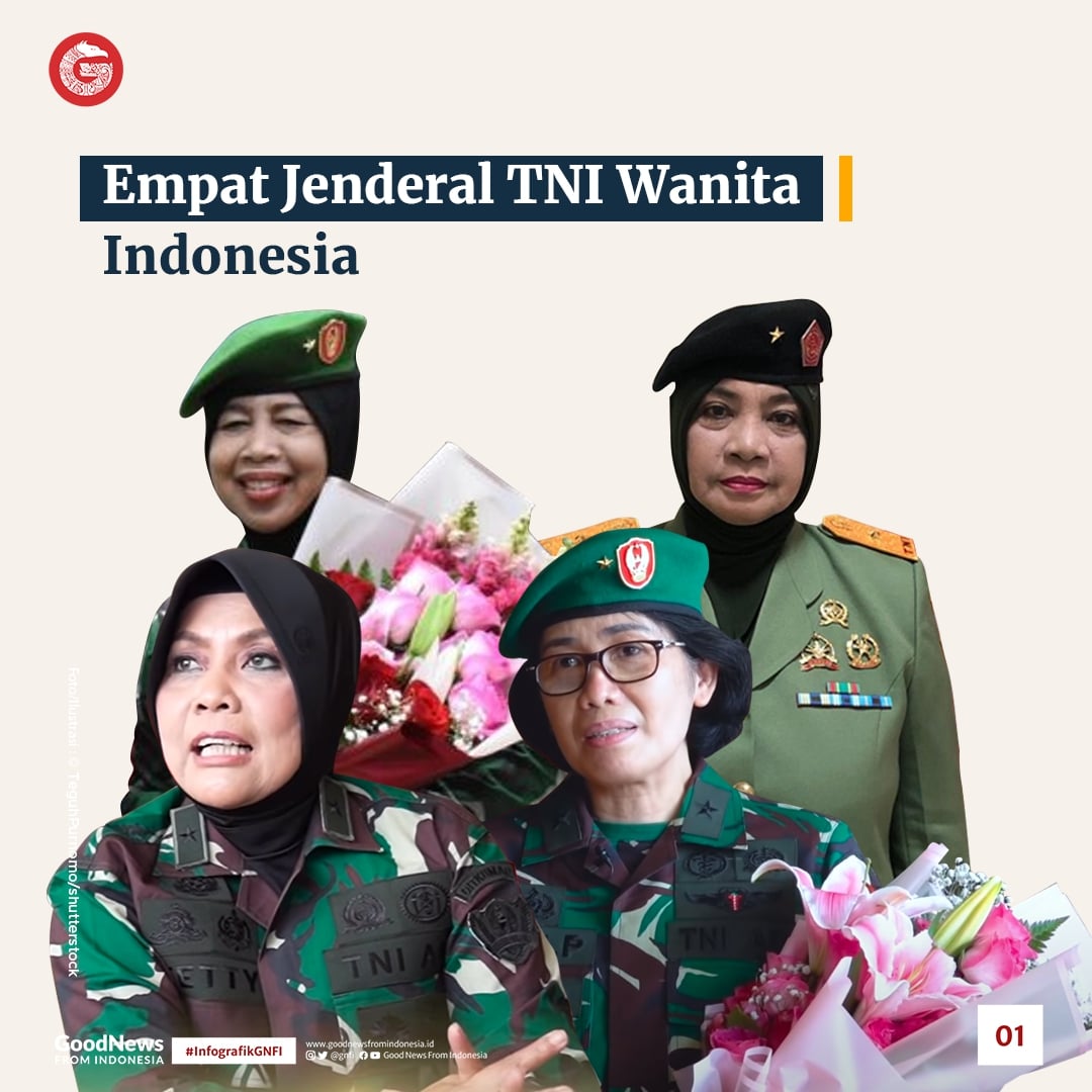 Mengenal 4 Jenderal TNI Wanita di Indonesia