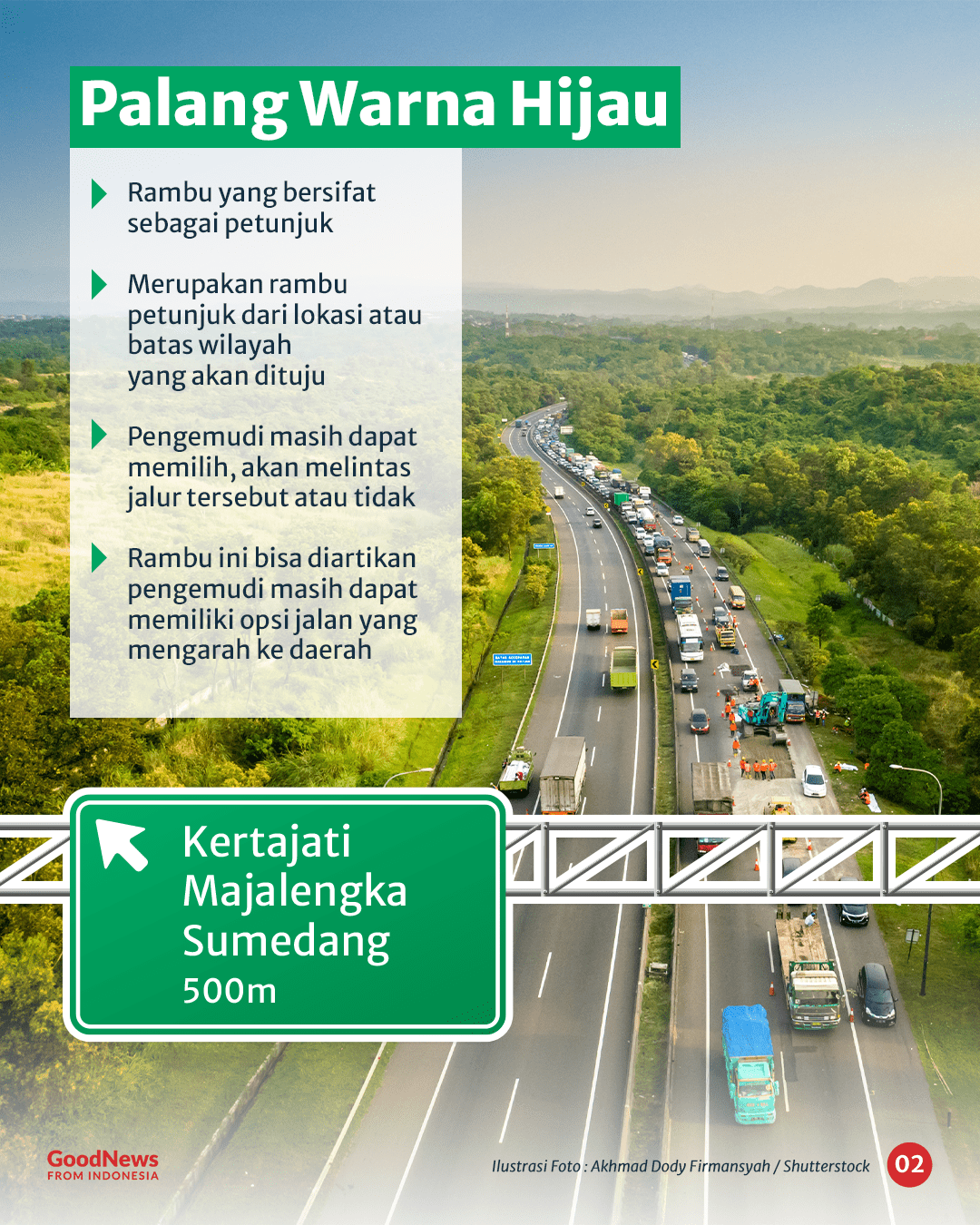 Mengenal Arti 3 Warna Palang Petunjuk di Jalan Tol