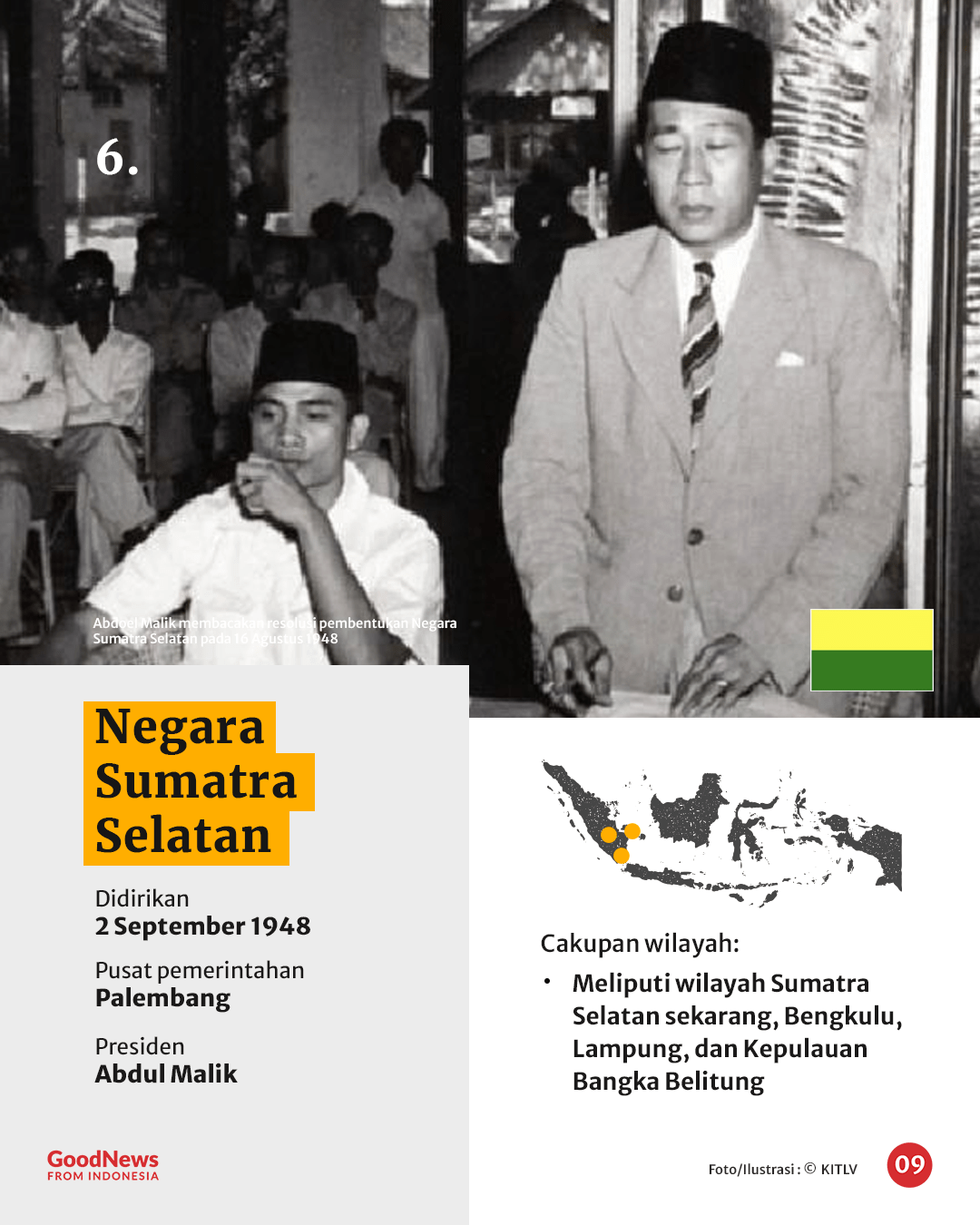 Sebelum Jadi NKRI, Indonesia Punya 7 Negara Bagian, 7 Presiden, dan 7 Bendera | Infografik GNFI