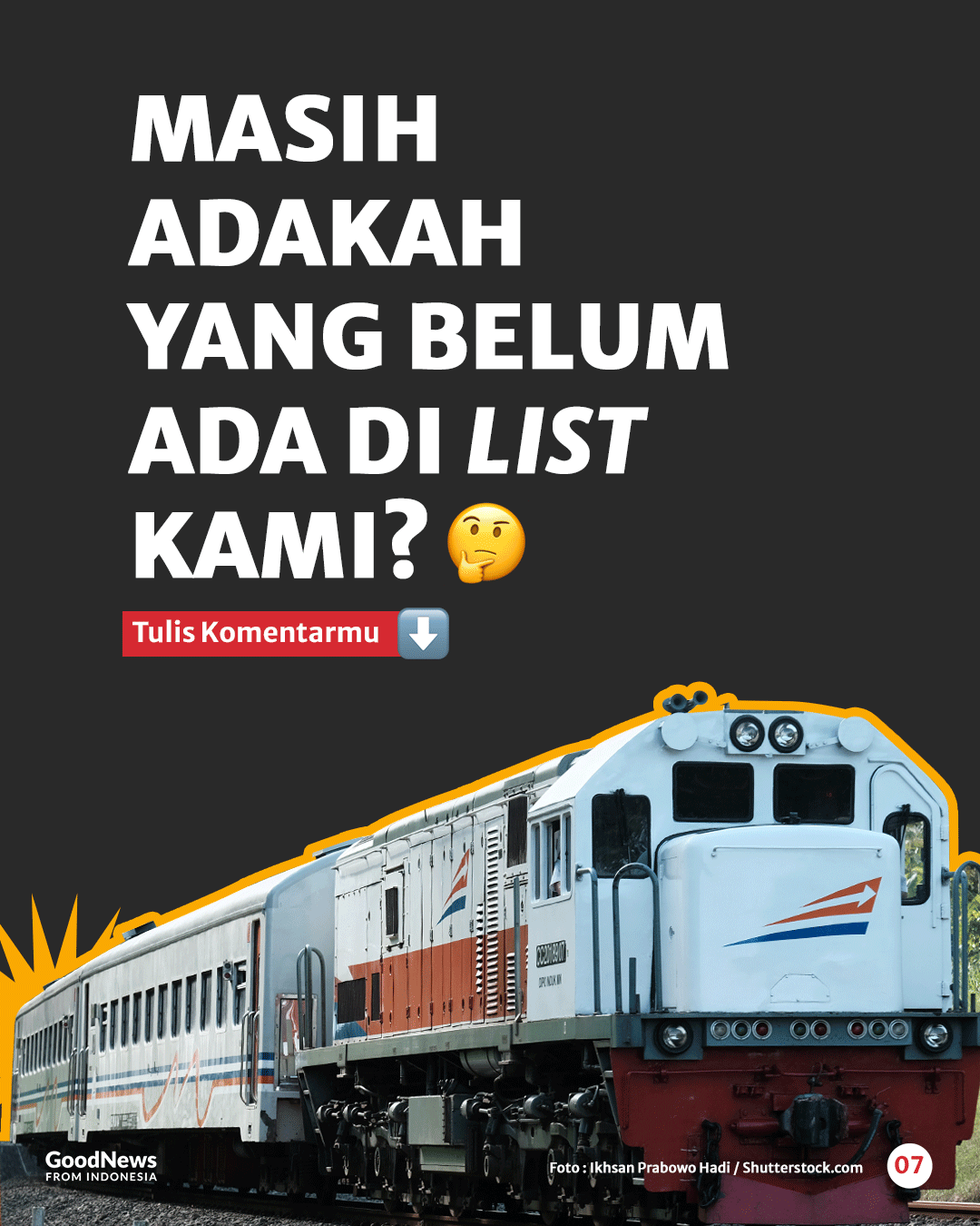 Unik! Singkatan Nama Kota Bisa Jadi Nama Kereta Api