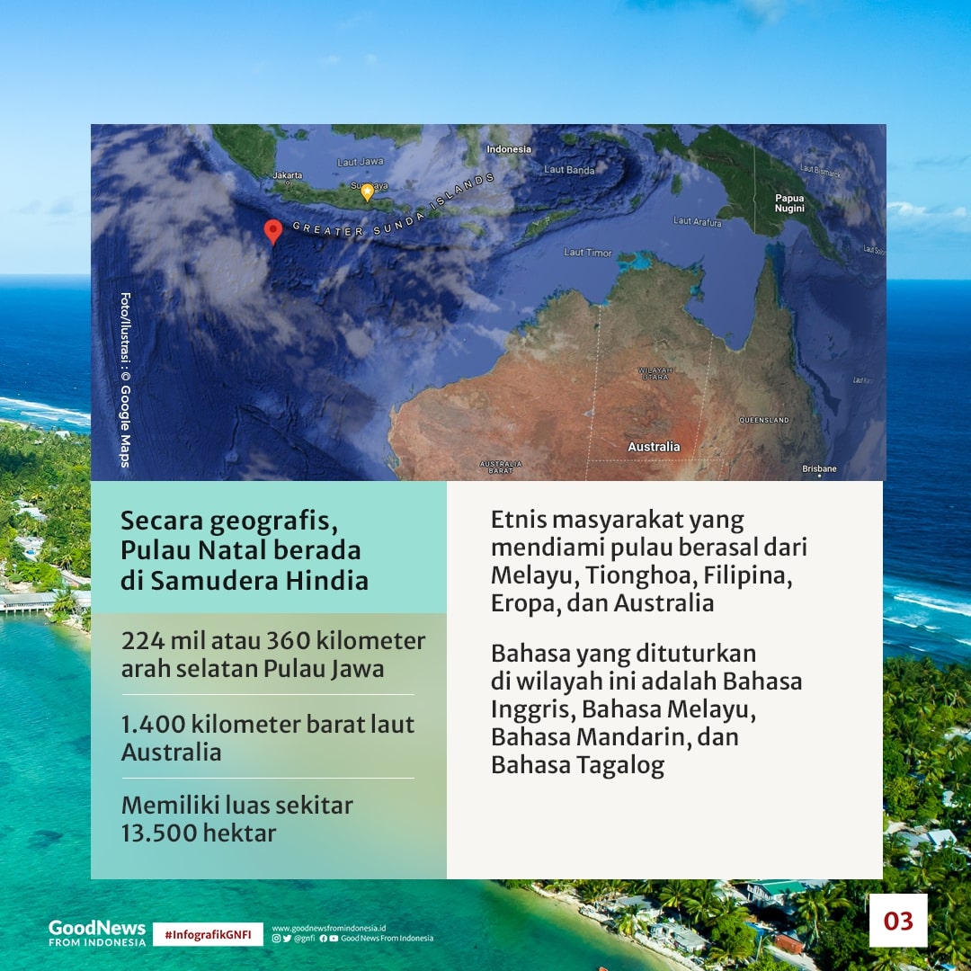 Uniknya Pulau Natal, Dekat dengan Indonesia Tapi Milik Australia