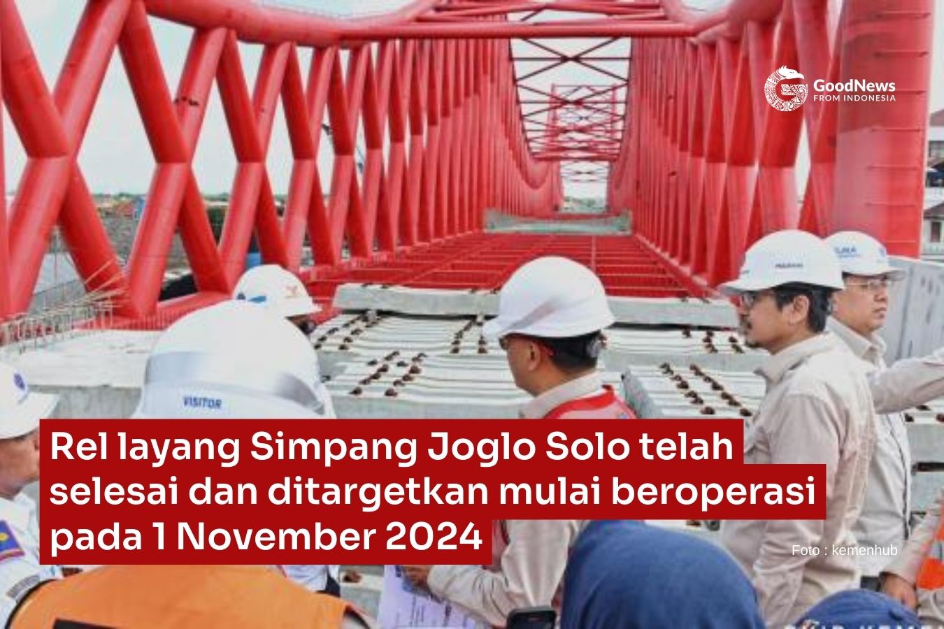 Jembatan rel layang Simpang Joglo Solo telah selesai dan ditargetkan ...