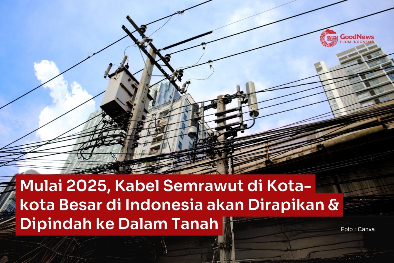 Mulai 2025, Kabel Semrawut di Kota-kota Besar di Indonesia akan ...