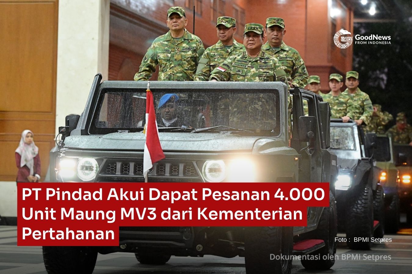 PT Pindad Dapat Pesanan 4.000 Unit Maung MV3 dari Kementerian Pertahanan