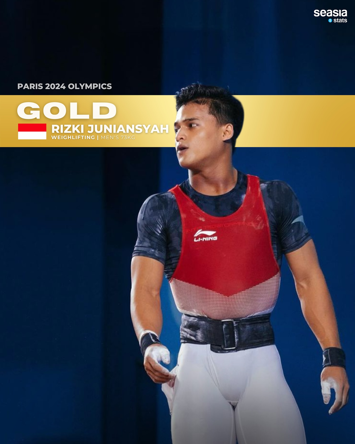 Paris 2024 Olympics | Gold: Rizki Juniansyah, Indonesia (Weightlifting) - Seasia.co